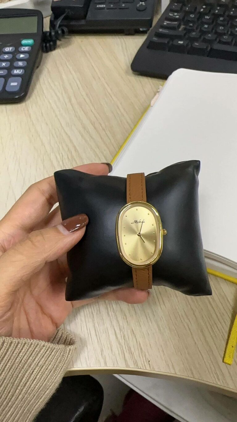 Minimalist Style Orange/Black Black Leather Watch - WatchwithSun-Dainty ...