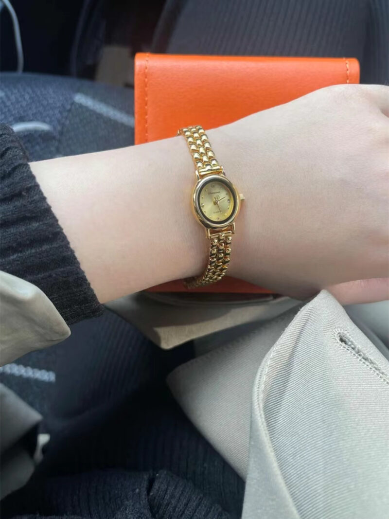 Dainty Gold Round Stainless Steel Small Face Watch - WatchwithSun ...