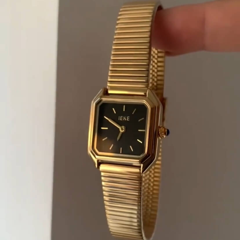 Minimalist Gold Rectangle Face Ladies Watch - WatchwithSun-Dainty ...