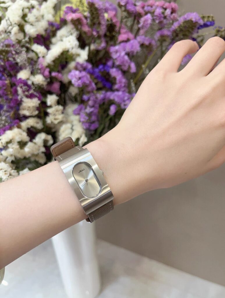 Chic Style Black/Grey Rectangle Wide-Band Leather Watch - WatchwithSun ...