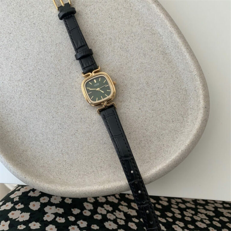 Classic Square Leather Watch - WatchwithSun-Dainty & Chic Watches for Women