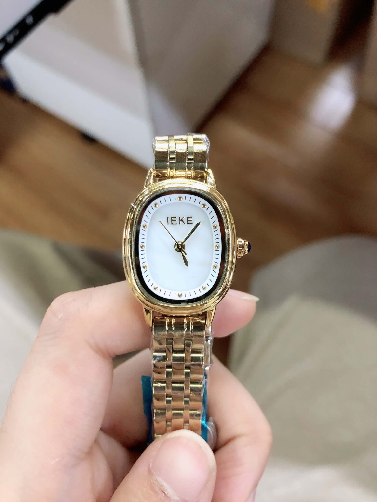 Vintage Gold/Silver Oval Face Bracelet Watch - WatchwithSun-Dainty ...