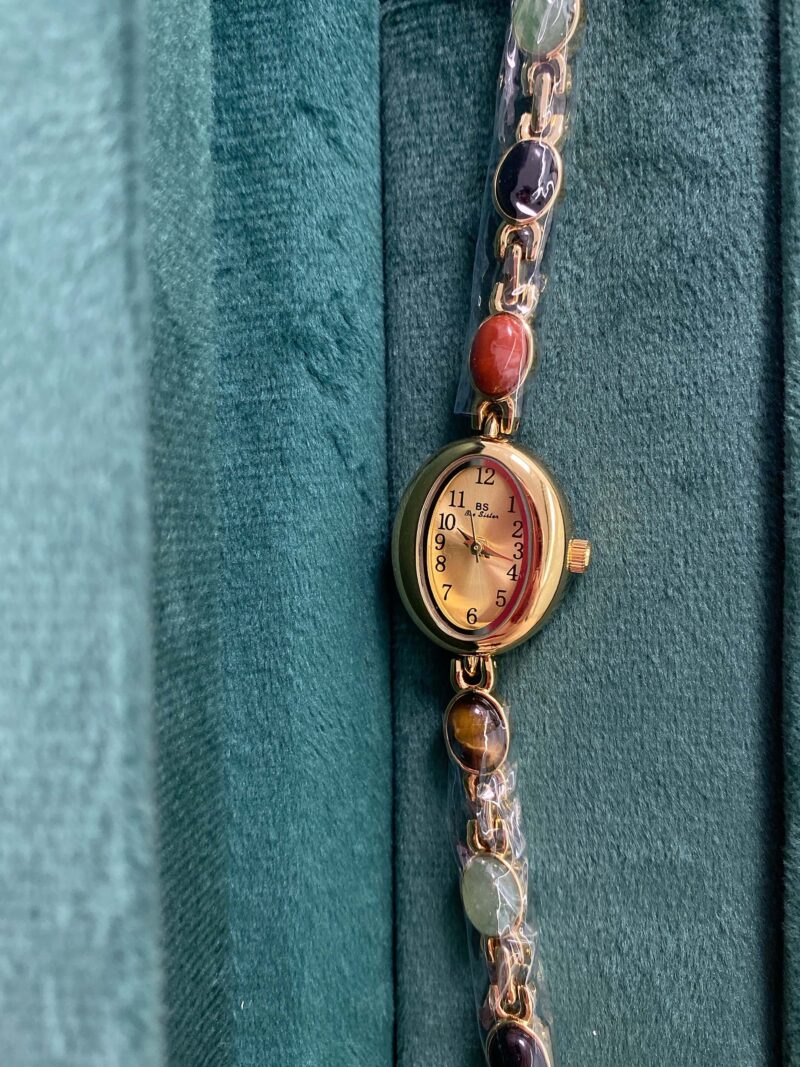 Vintage Style Colorful Nature Stone Bracelet Watch - WatchwithSun ...