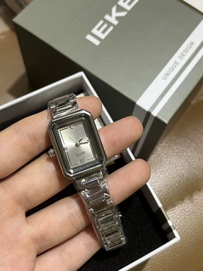 Minimalist Style Square Face Golden Bracelet Watch - WatchwithSun ...