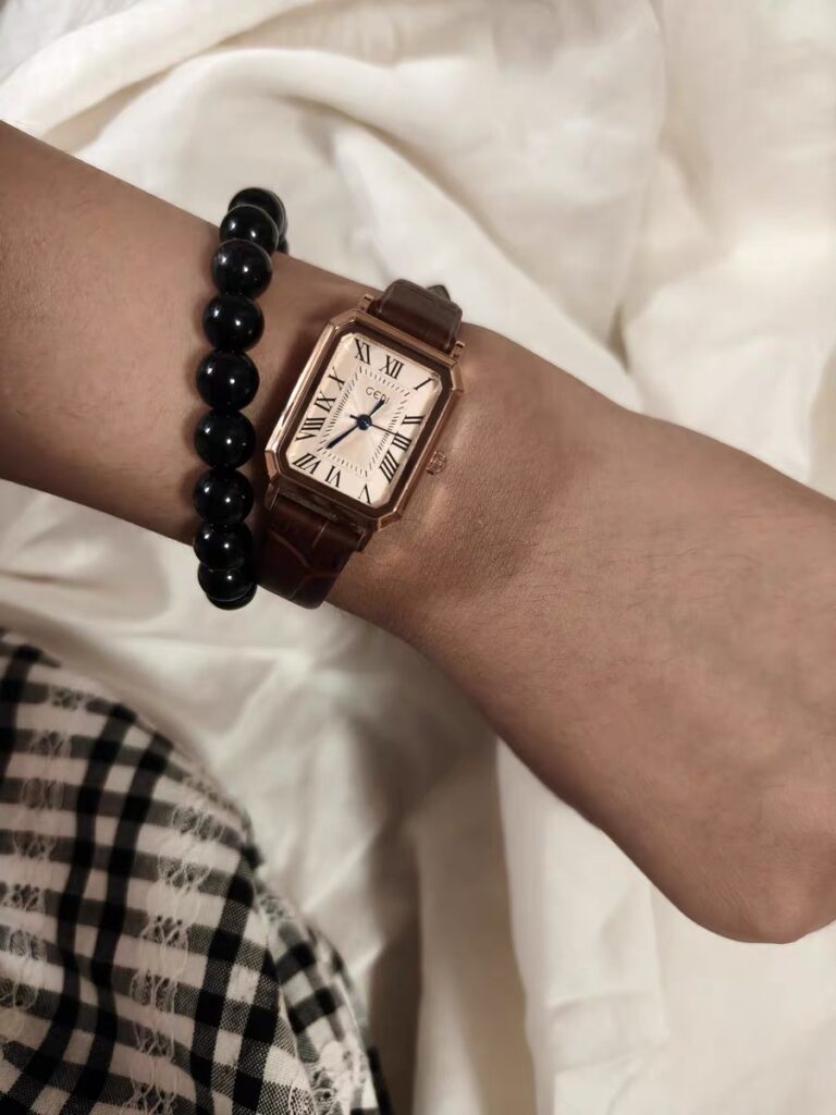 Vintage Style White/Black Rectangle Face Leather Watch for Women ...
