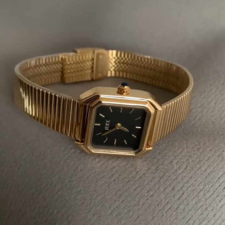 Minimalist Gold Rectangle Face Ladies Watch - WatchwithSun-Dainty ...