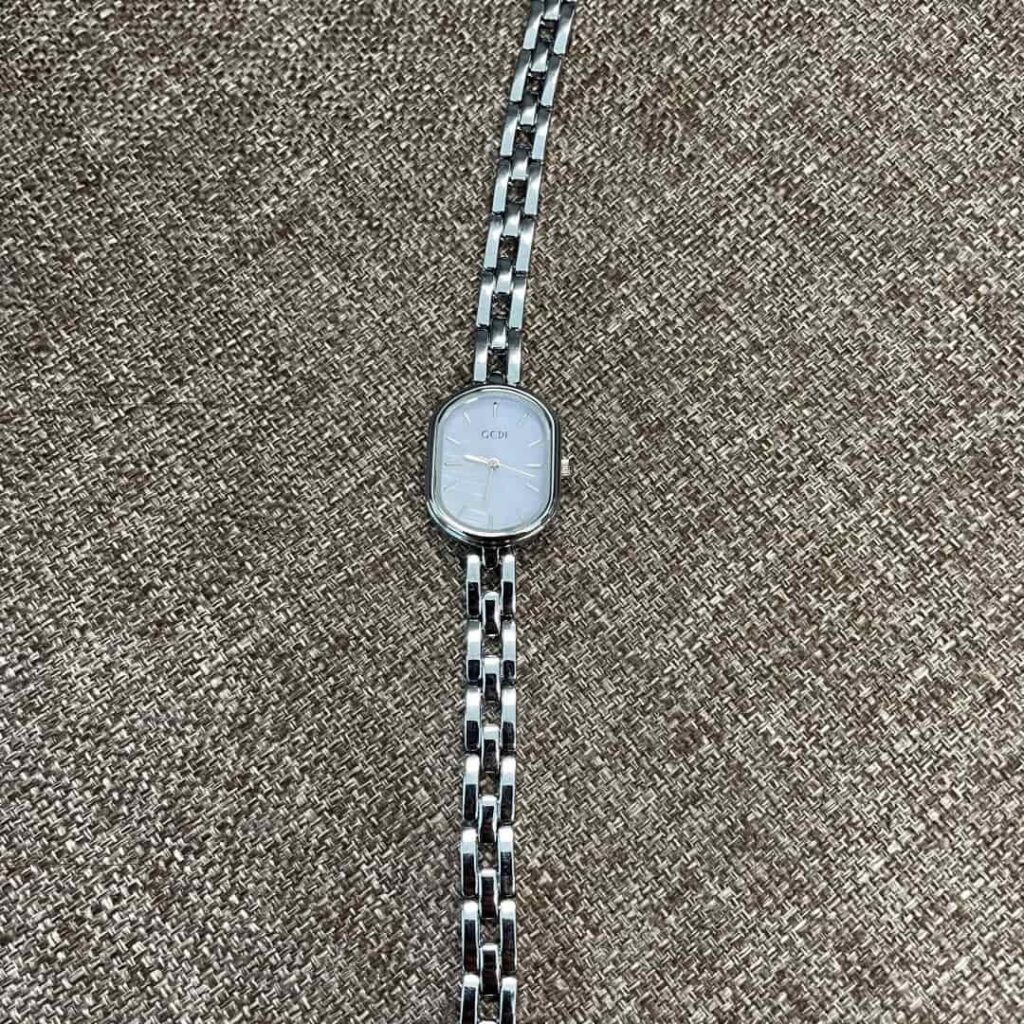 Oval Blue Mother of Pearl Watch Silver Ladies Watch - WatchwithSun ...