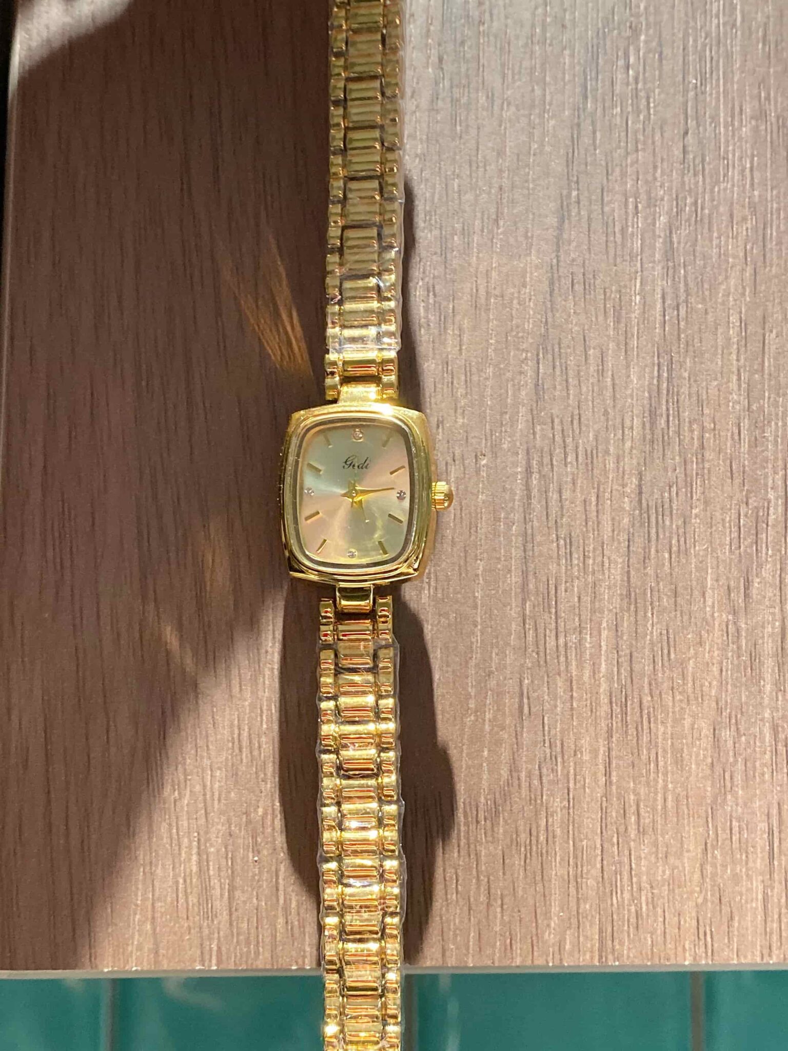 Classic Gold/Purple/Blue Small Square Women's Watch - WatchwithSun-Dainty & Chic Watches for Women