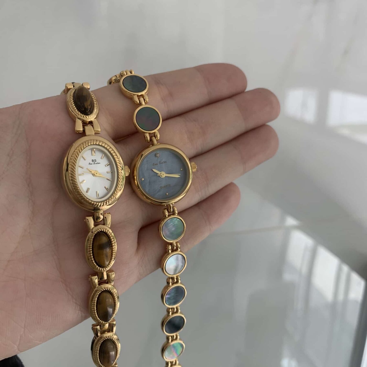 Womens Vintage Natural Tiger's Eye Stone Bracelet Watch - WatchwithSun ...