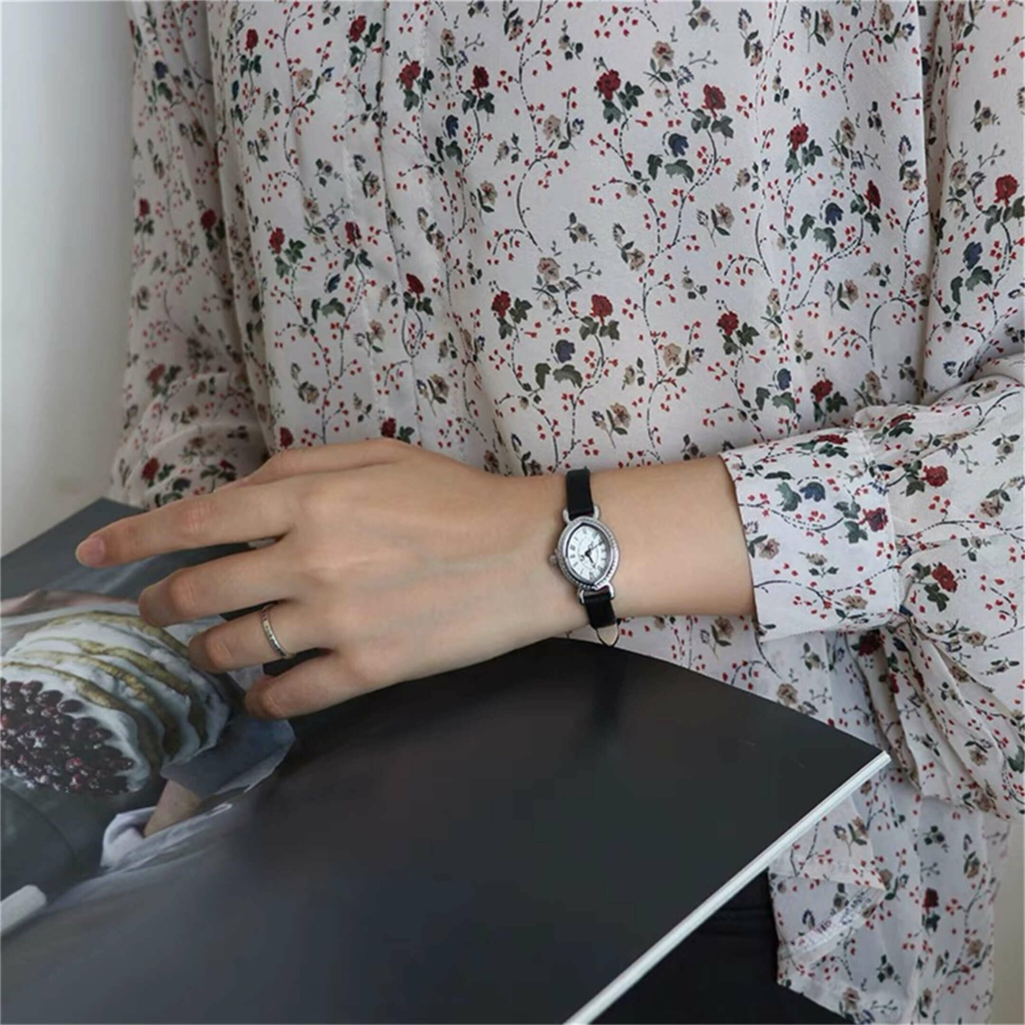 Classic Brown Bucket-Shaped Leather Watch for Women - WatchwithSun ...