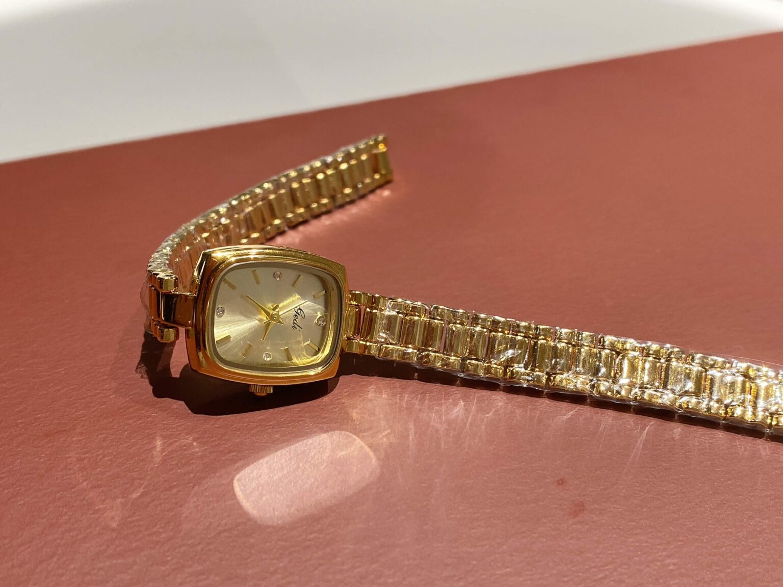 Classic Gold/Purple/Blue Small Square Women's Watch - WatchwithSun-Dainty & Chic Watches for Women