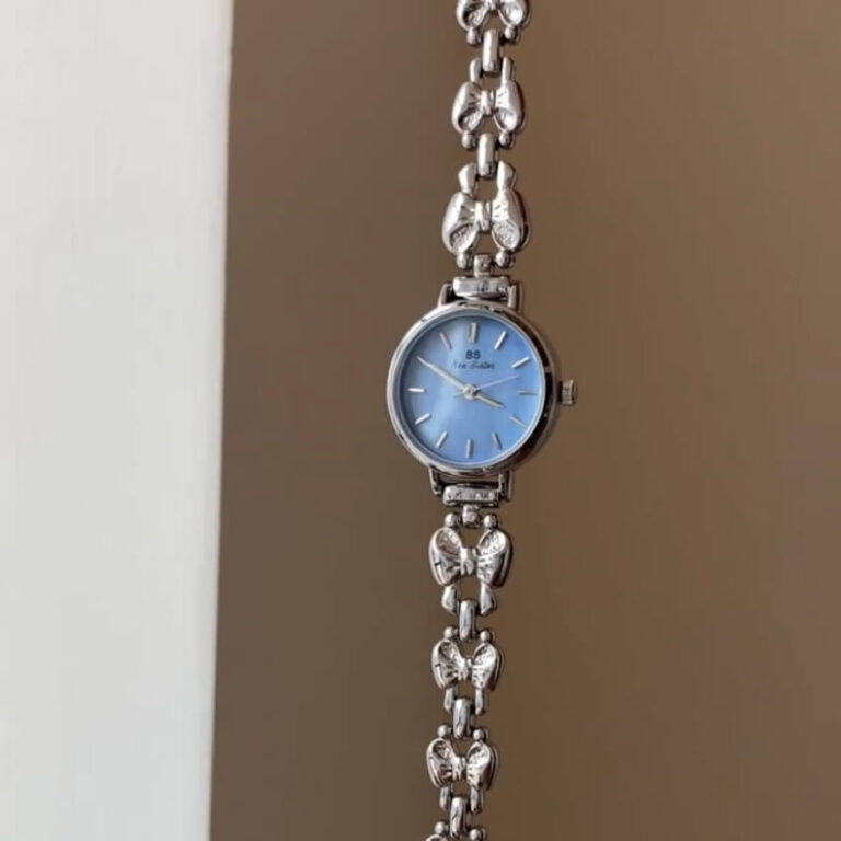 Dainty Blue Motherof Pearl Face Bracelet Watch - WatchwithSun-Dainty ...
