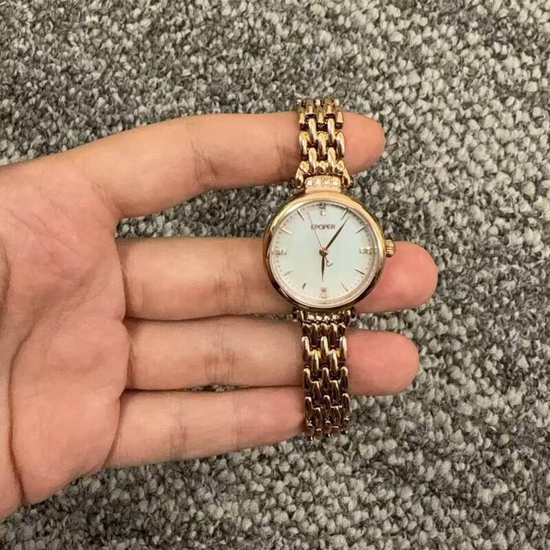 Vintage Gold/Silver Round Face Mother of Pearl Watch - WatchwithSun ...