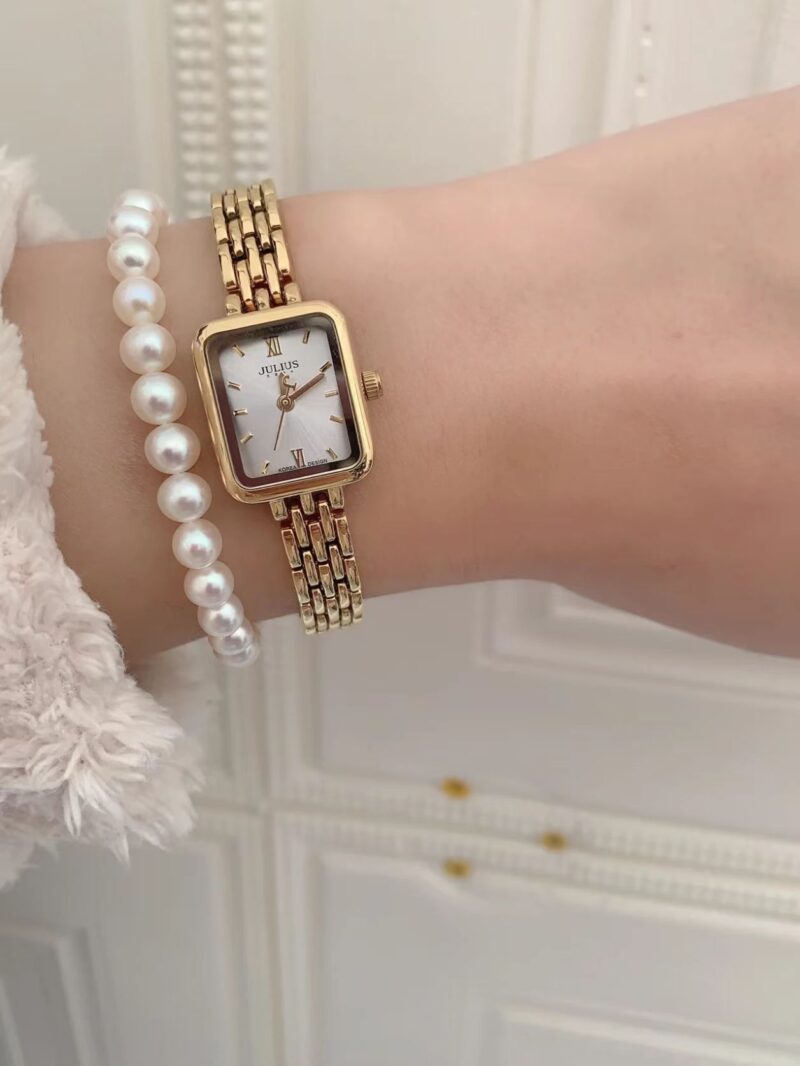Square Gold Stainless Steel Elegant Watch - WatchwithSun-Dainty & Chic ...