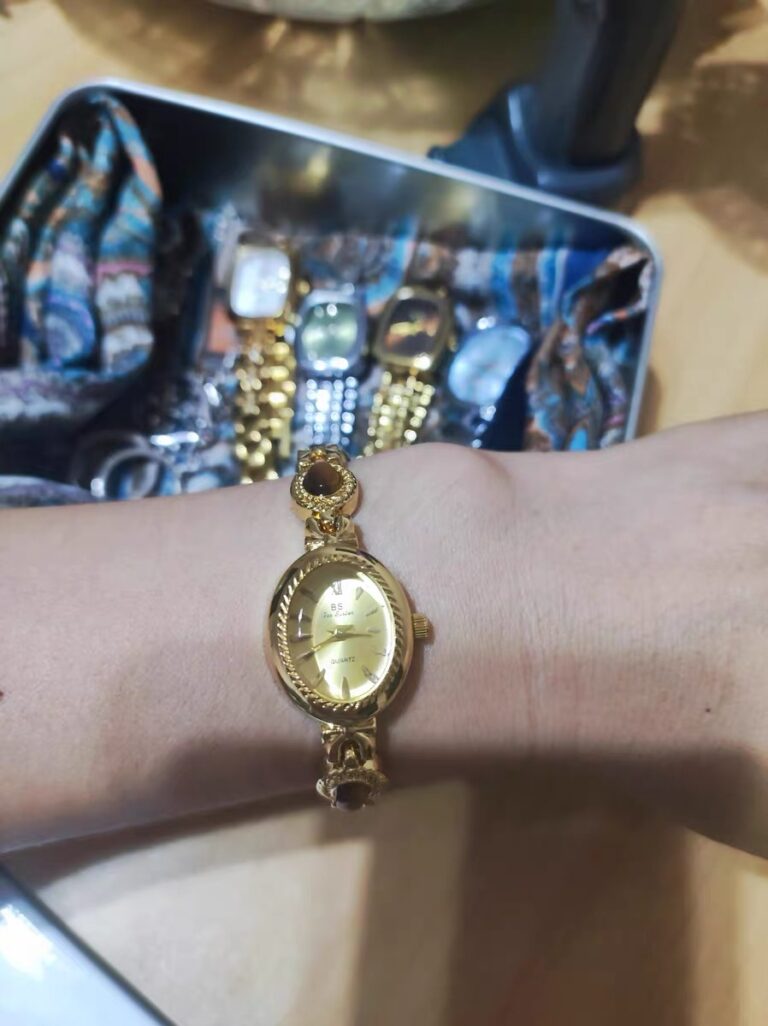 Vintage Natural Tiger's Eye Stone Bracelet Watch - WatchwithSun-Dainty ...