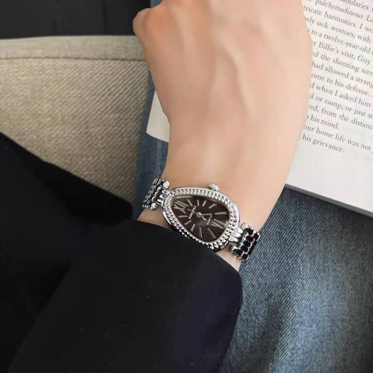 Vintage Style Gold/Silver Snake Head Shape Stainless Steel Watch ...
