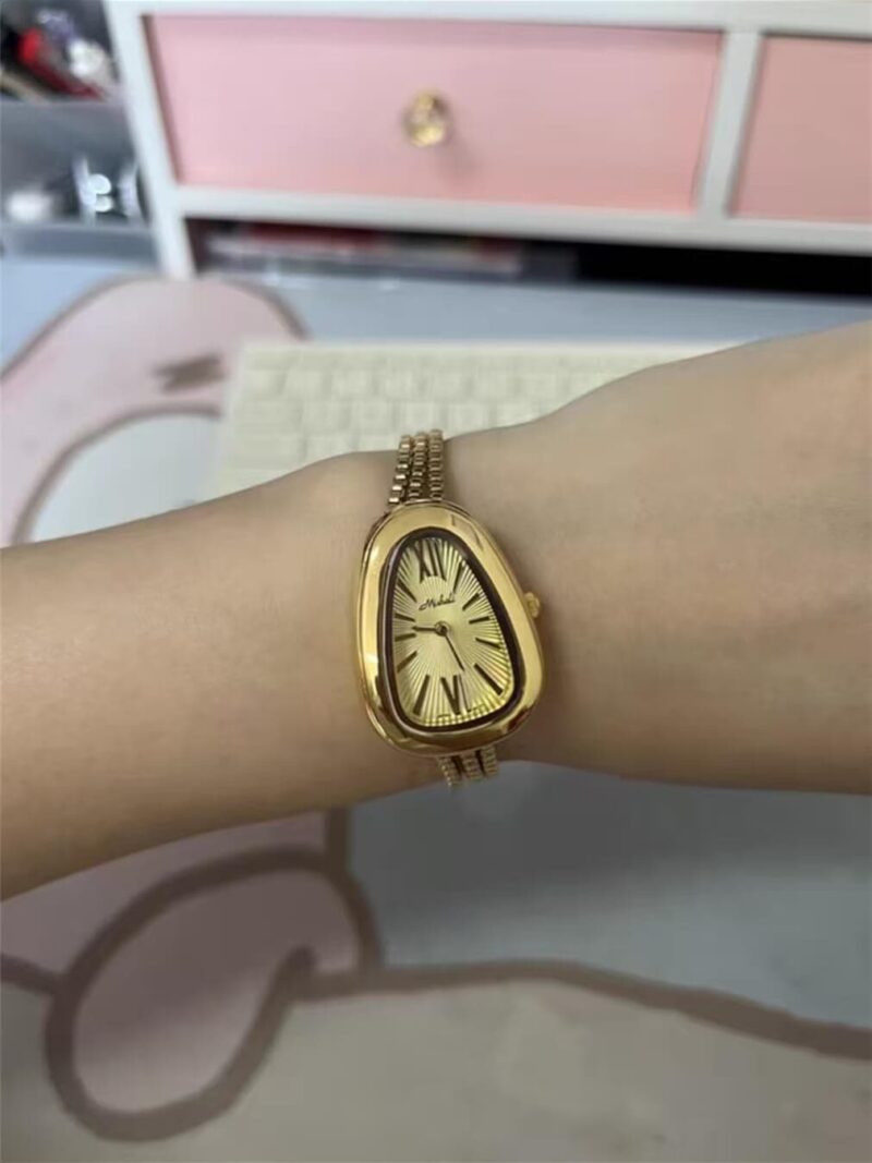 Classic Gold/Silver Snake Head Chain Watch for Women - WatchwithSun ...