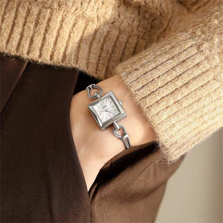 Chic Style Black Square Face Stainless Steel Ladies Watch ...