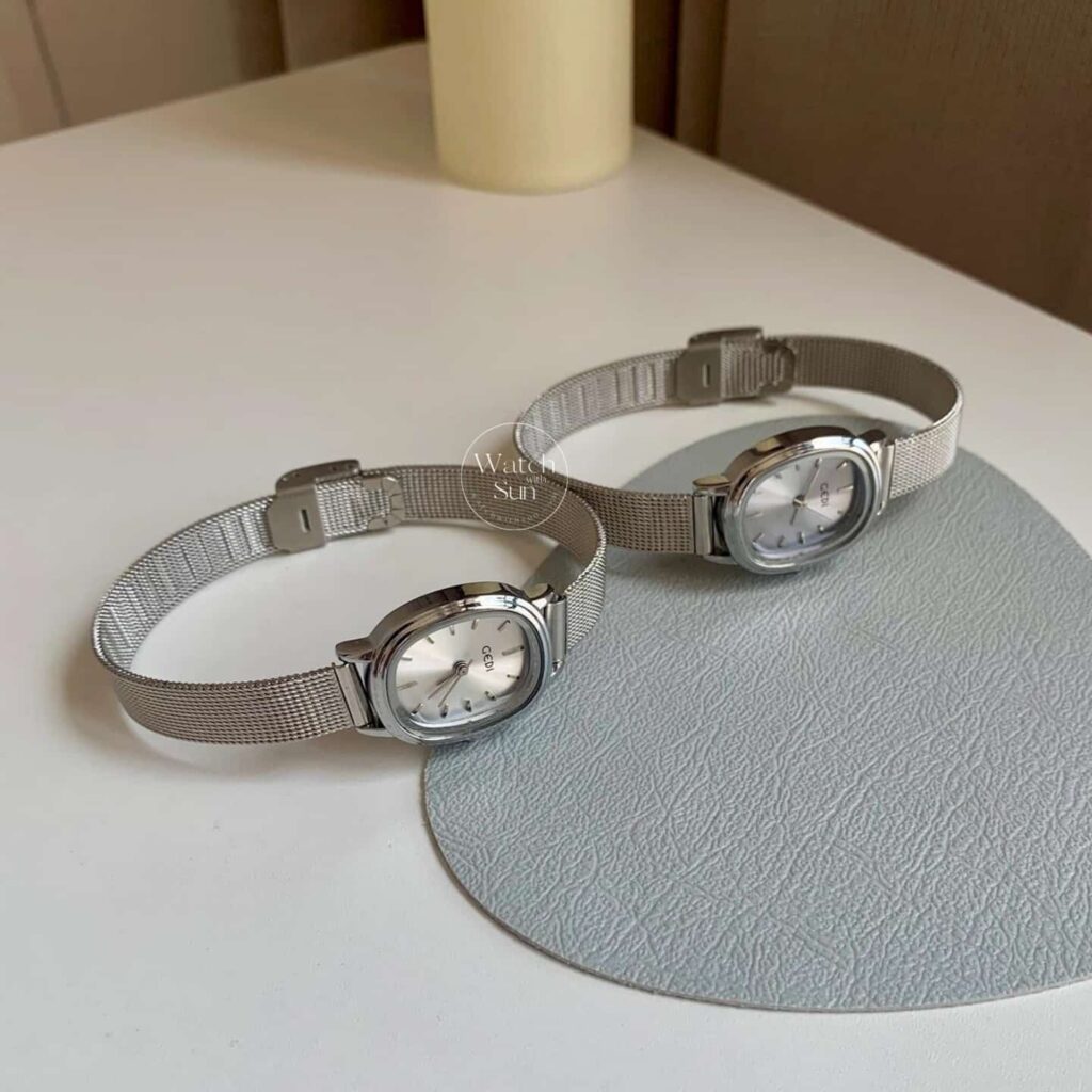 Vintage Style Silver Oval Women's Stainless Steel Watch - WatchwithSun ...