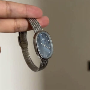 Classic Gold/Silver Oval Disc Bracelet Ladies Watch - WatchwithSun ...