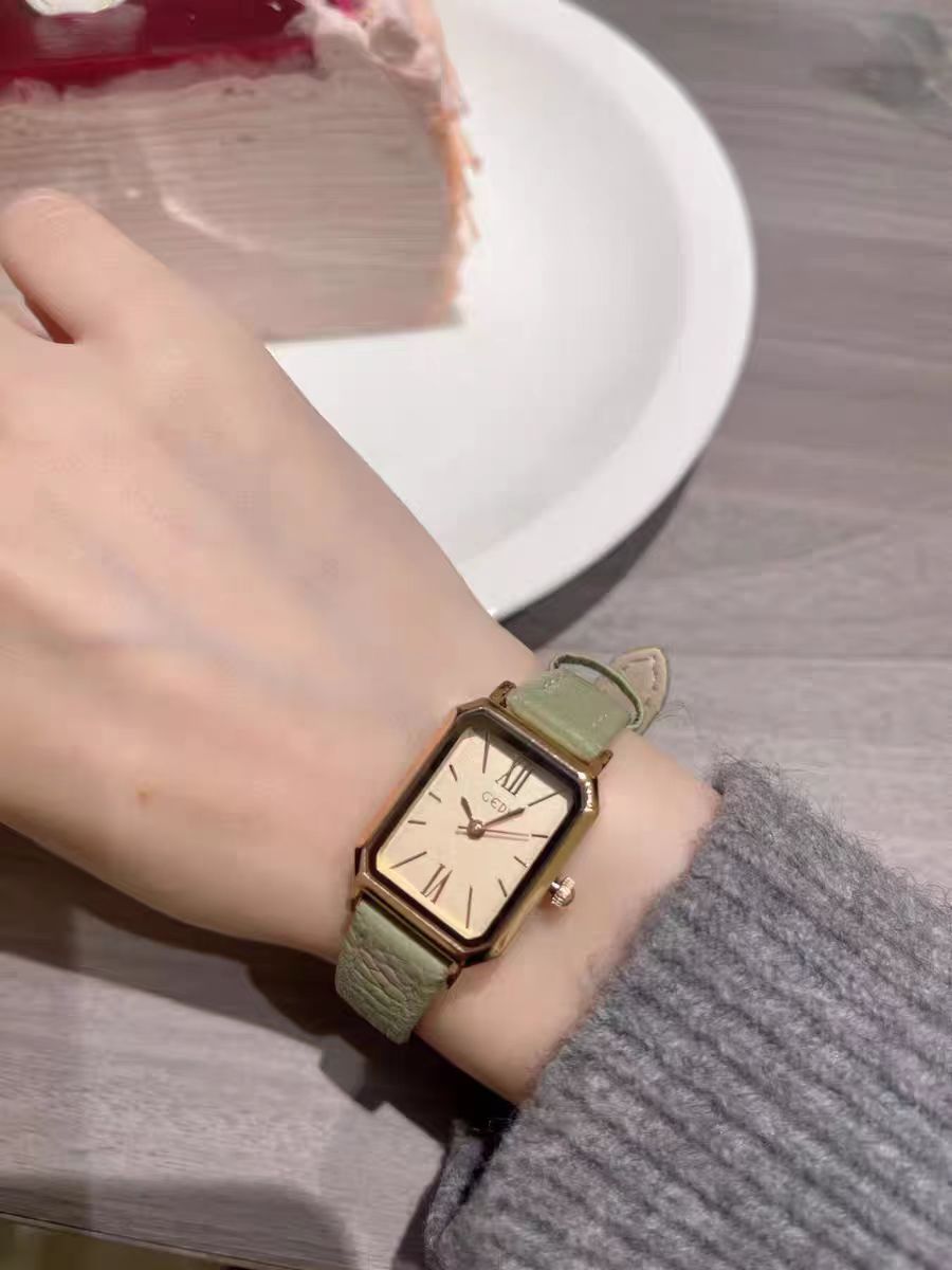 Minimalist Style Brown/Black Square Women's Watch - Chic Watches with ...