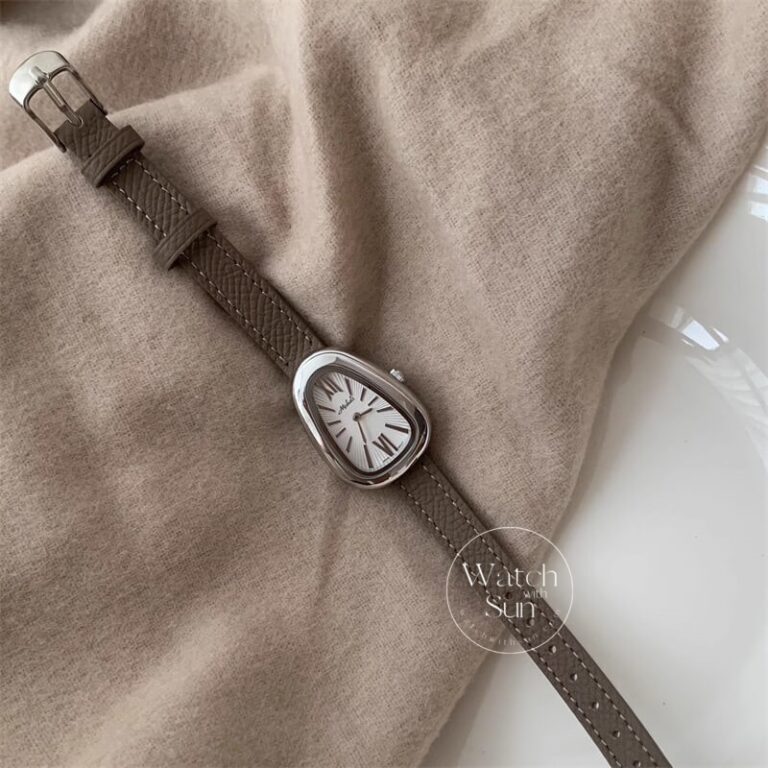 Vintage Style Grey/Black Snake Head Shape Leather Watch - Chic Watches ...