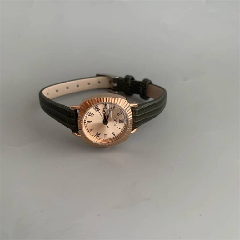 Women's Gold Wrist Watch Beige Small Dainty Watches - WatchwithSun-Dainty & Chic Watches for Women