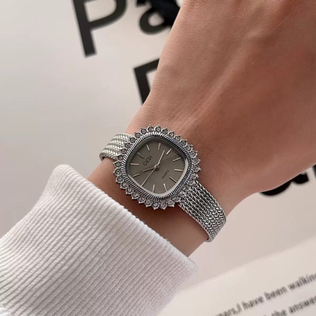 Chic Gold/Silver Square Fringe Stainless Steel Watch - WatchwithSun ...