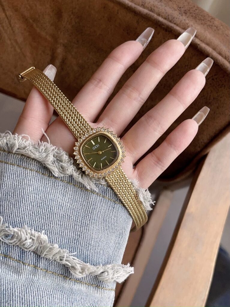 Chic Gold/Silver Square Fringe Stainless Steel Watch - WatchwithSun ...