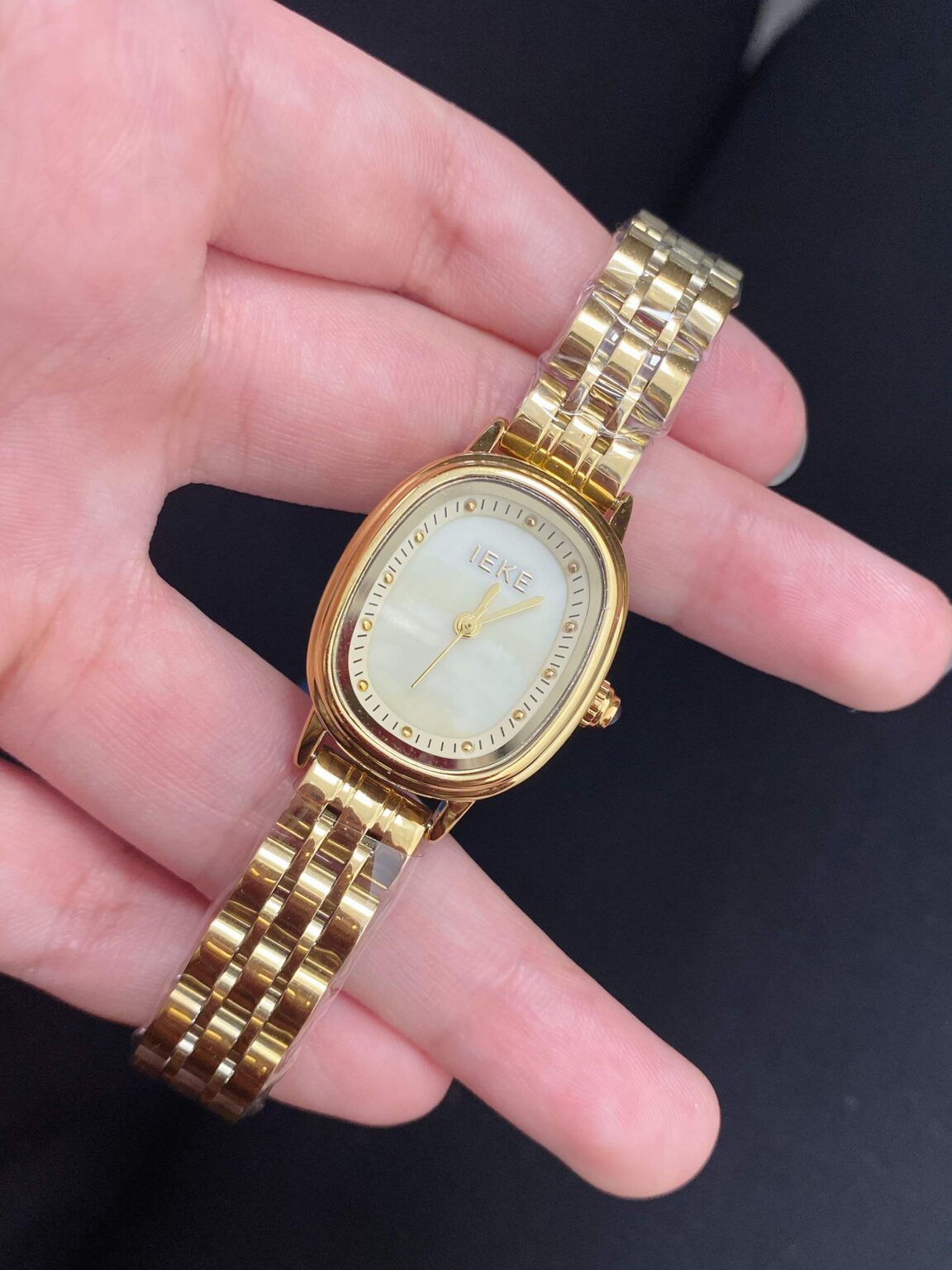Vintage Gold/Silver Oval Face Bracelet Watch - WatchwithSun-Dainty ...