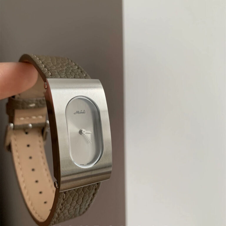 Chic Style Black/Grey Rectangle Wide-Band Leather Watch - WatchwithSun ...