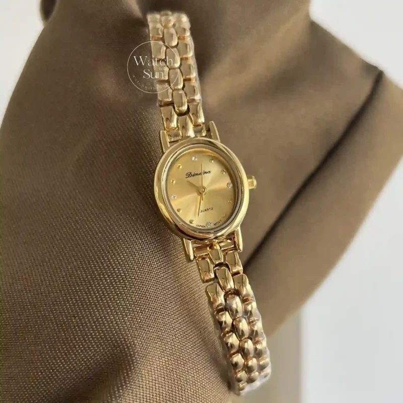 Dainty Gold Round Stainless Steel Small Face Watch - WatchwithSun ...