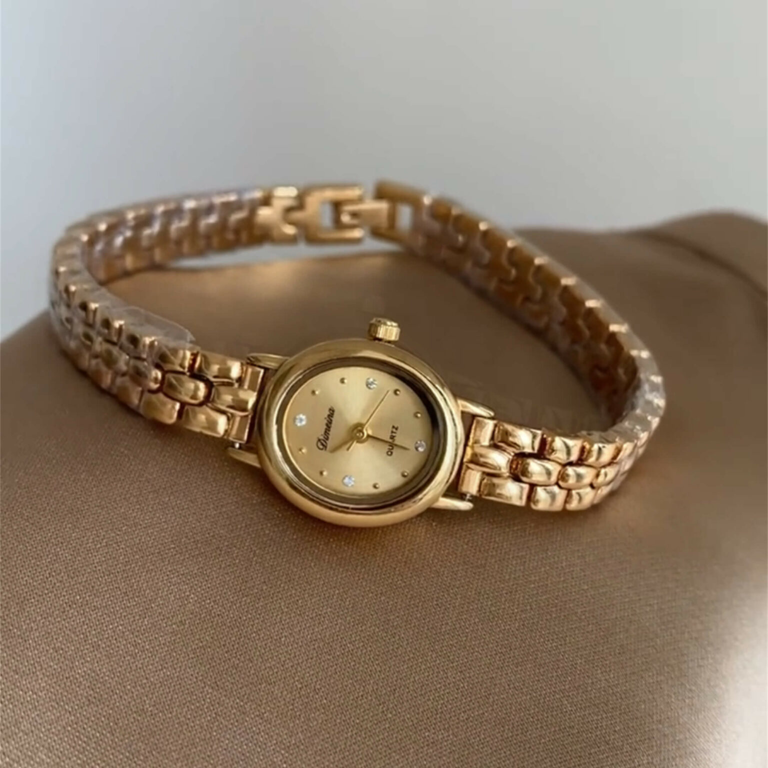 Dainty Gold Round Stainless Steel Small Face Watch - Chic Watches with ...