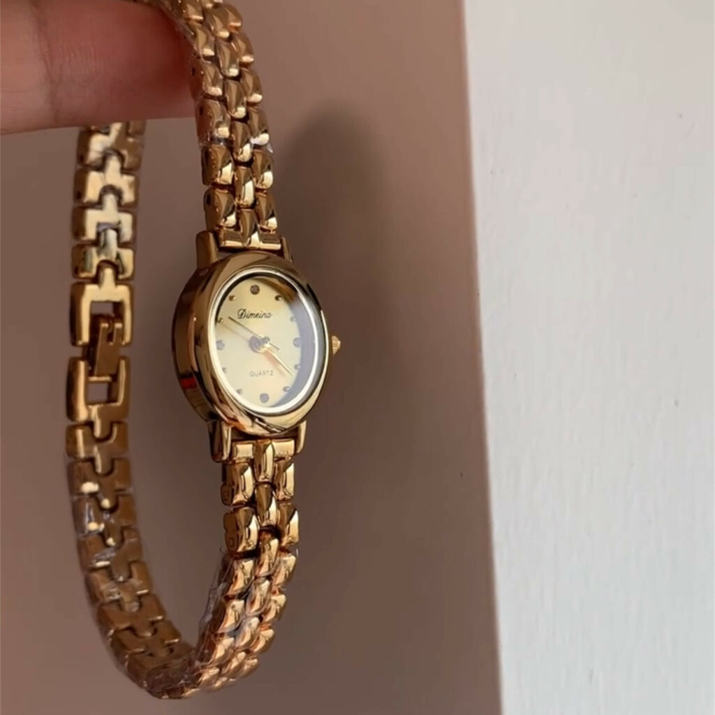 Dainty Gold Round Stainless Steel Small Face Watch - Chic Watches with ...