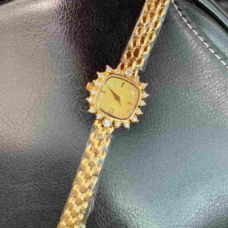 Square Face Gold Bracelet Zirconia Watch - WatchwithSun-Dainty & Chic ...