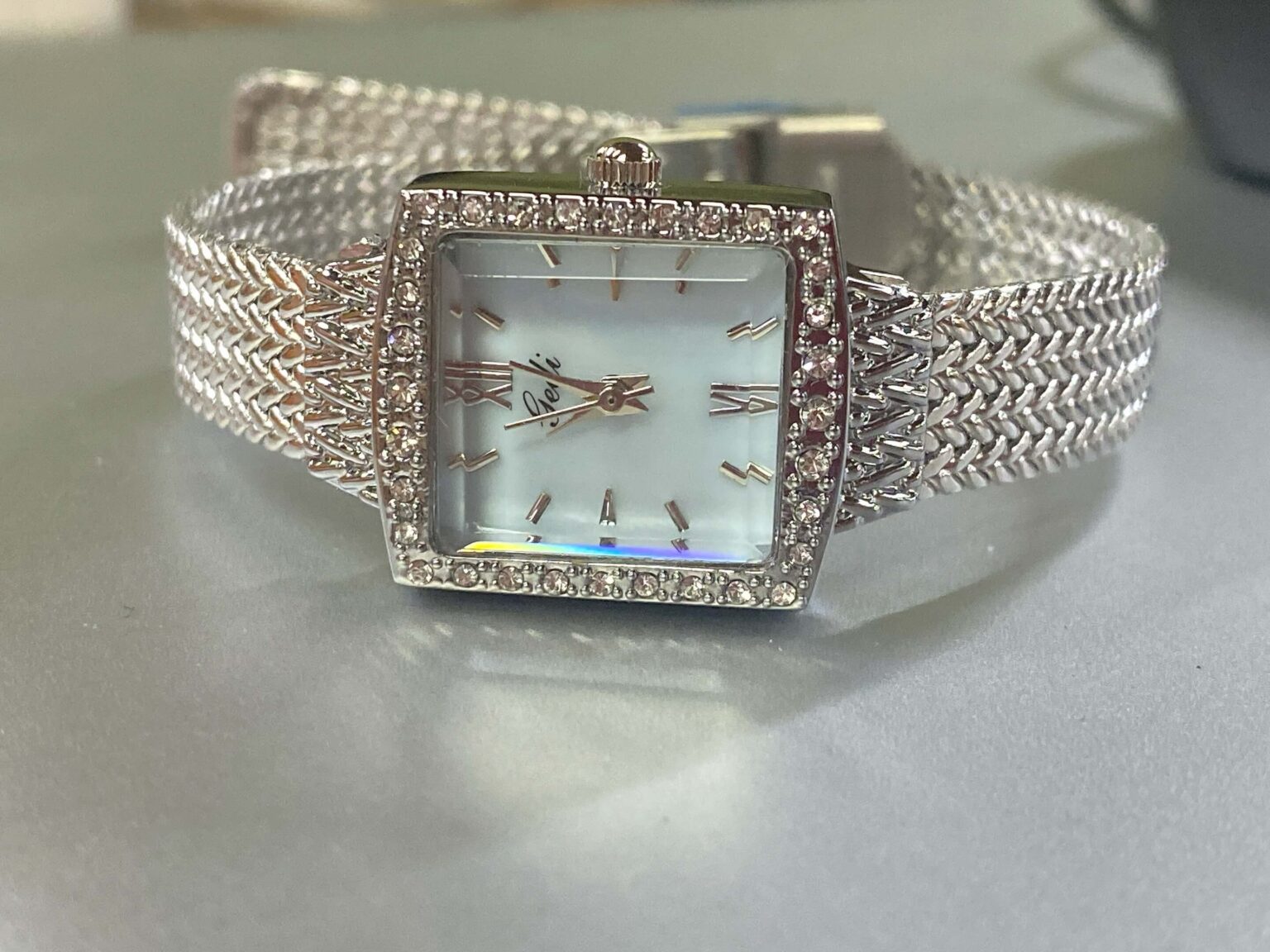 Vintage Style Silver-Blue Square Stainless Steel Watch - WatchwithSun ...