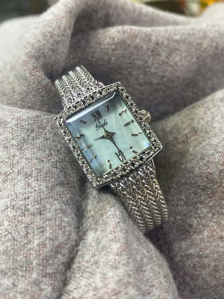 Vintage Style Silver-Blue Square Stainless Steel Watch - WatchwithSun ...