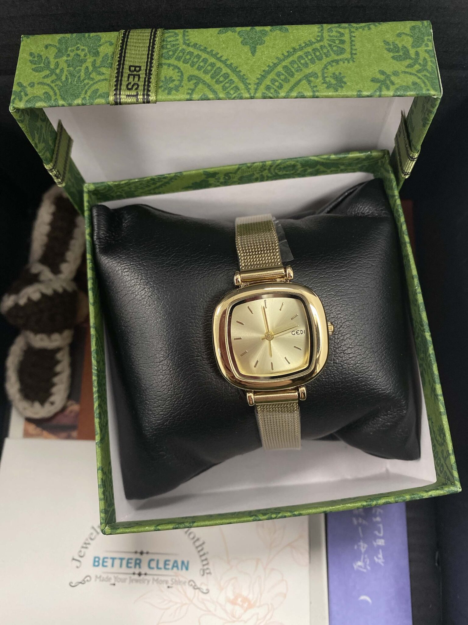 Square Golden Face Stainless Steel Watch - WatchwithSun-Dainty & Chic ...