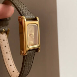 Square Face Black/Grey Leather Gold Watch - WatchwithSun-Dainty & Chic ...