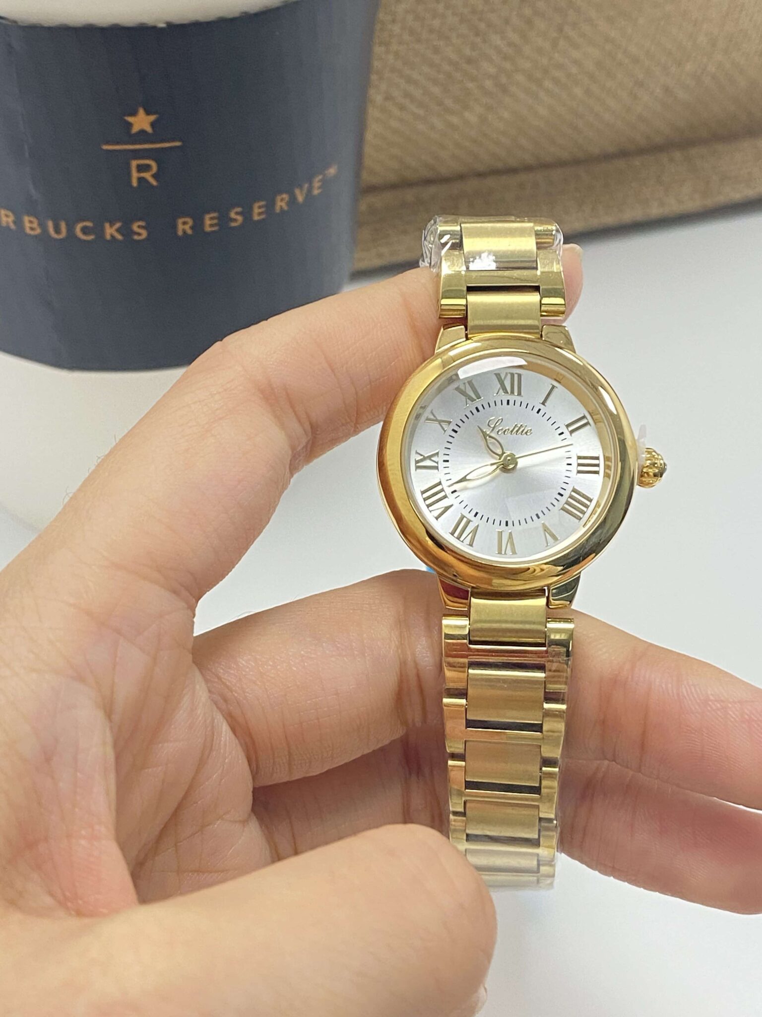 Minimalist Style Gold/Silver Round Bracelet Ladies Watch - WatchwithSun ...