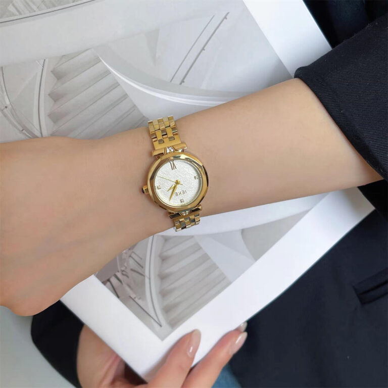 Vintage Style Gold/Silver Round Ladies Watch - WatchwithSun-Dainty & Chic Watches for Women