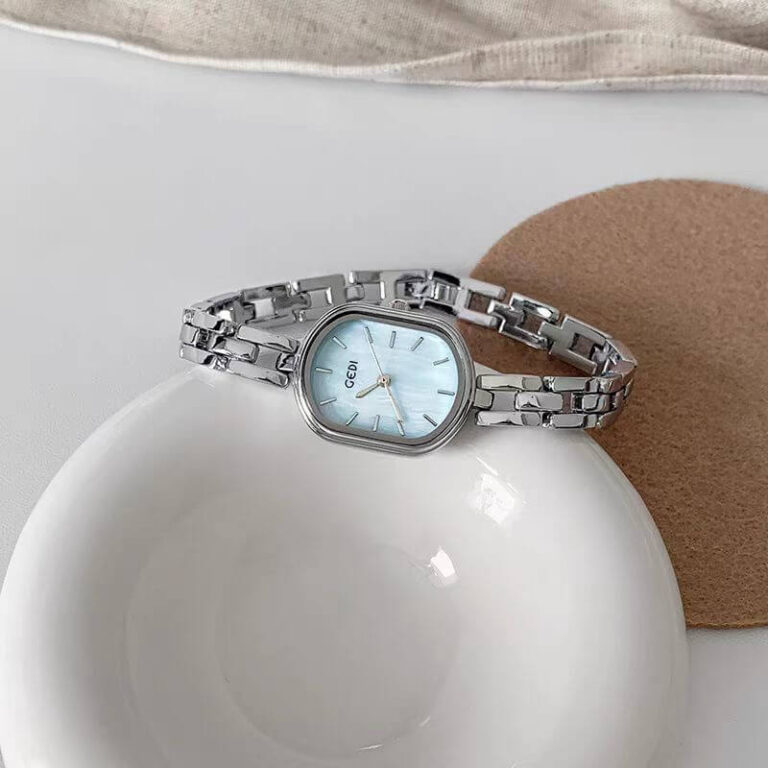 Minimalist Style Gold/Silver Oval Stainless Steel Ladies Watch ...
