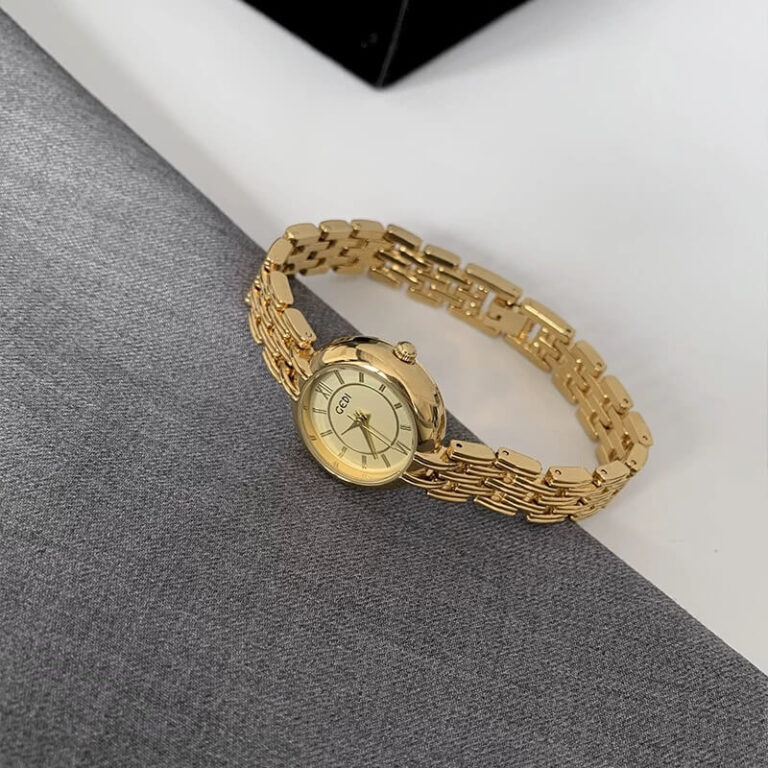 Chic Style Gold/Silver/Blue/pink Round Stainless Steel Watch ...