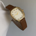 Vintage Style Brown-Gold Square Leather Watch for Women - WatchwithSun ...