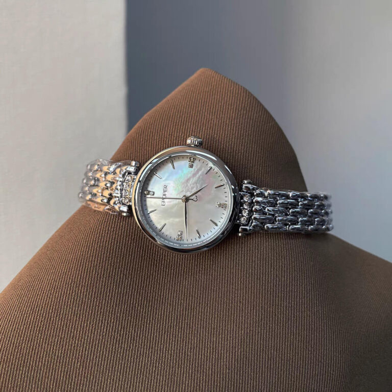 Vintage Gold/Silver Round Face Mother of Pearl Watch - WatchwithSun ...