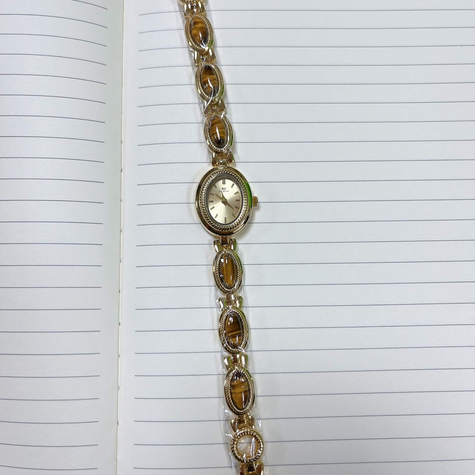 Vintage Natural Tiger's Eye Stone Bracelet Watch - WatchwithSun-Dainty ...