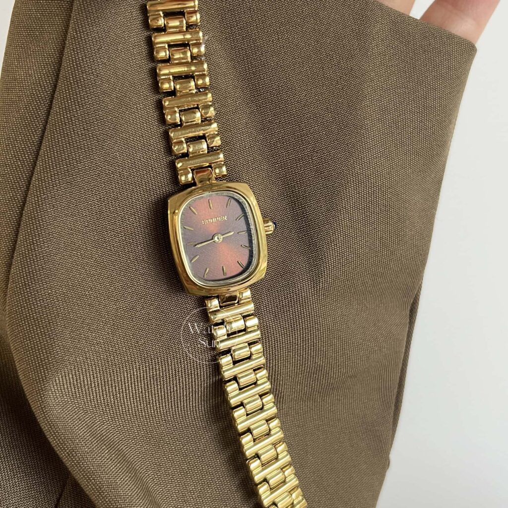 Chic Style Brown/White Oval Stainless Steel Bracelet Watch ...