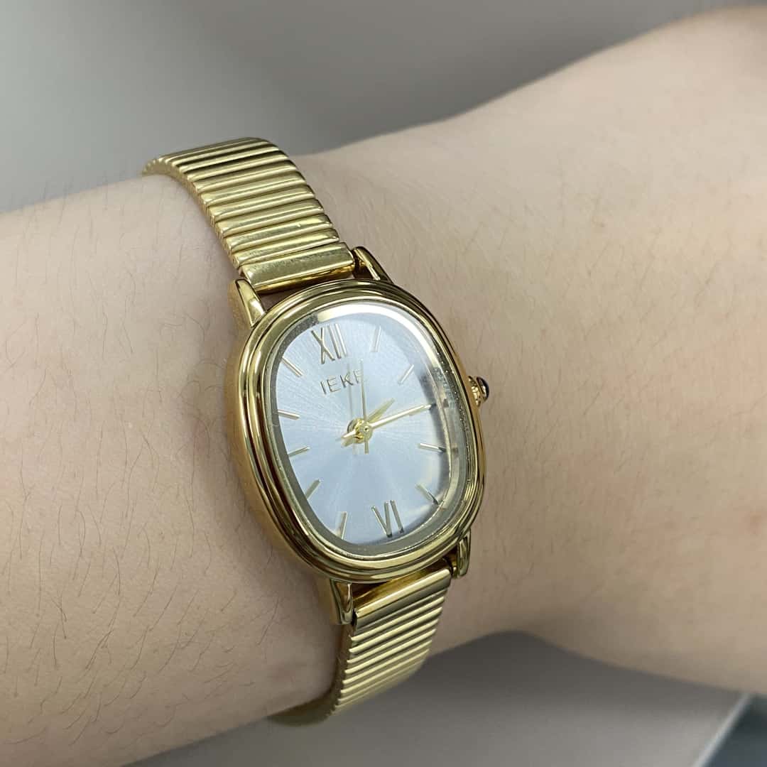 Vintage Gold/Silver Square Face Bracelet Watch - WatchwithSun-Dainty ...