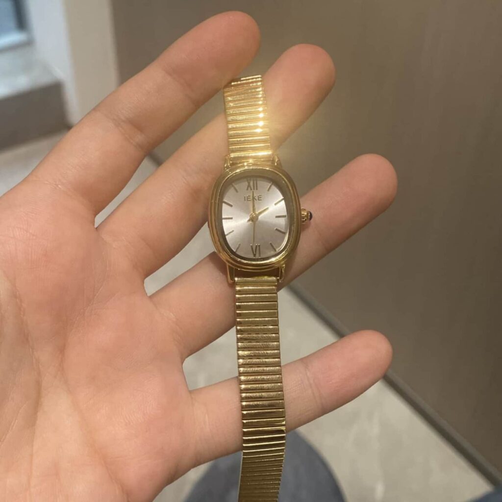 Vintage Gold/Silver Square Face Bracelet Watch - WatchwithSun-Dainty ...