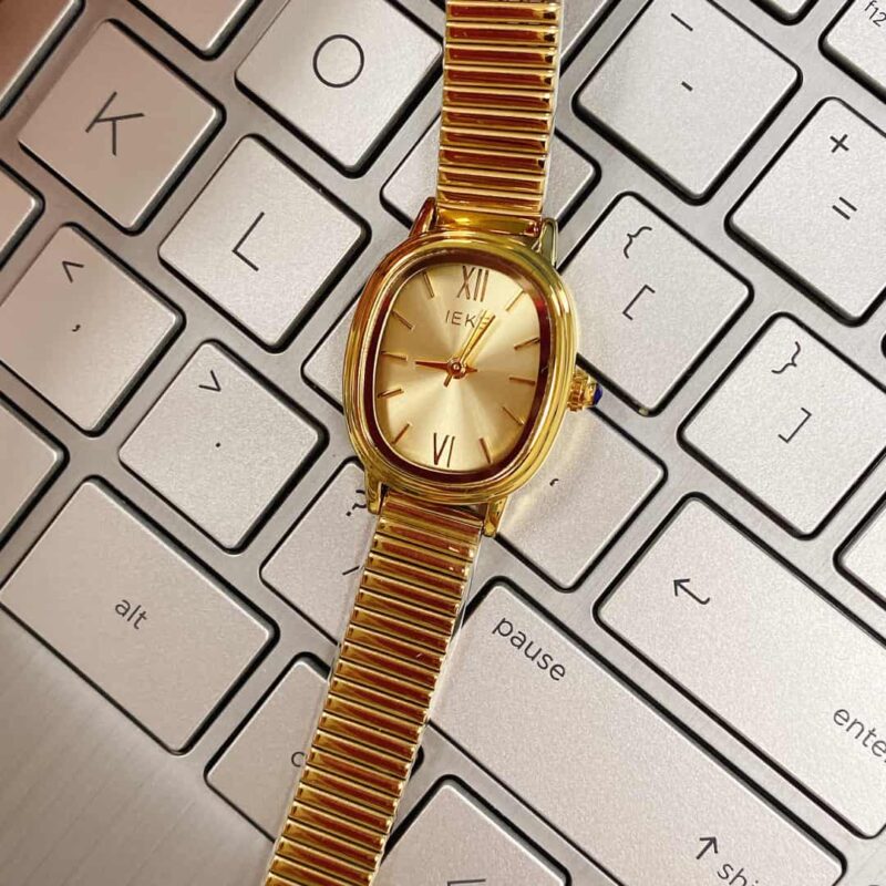 Vintage Gold/Silver Square Face Bracelet Watch - WatchwithSun-Dainty ...
